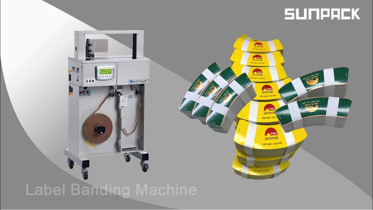 Sunpack WK02-30B Stand alone banana Shape Label banding machine ...