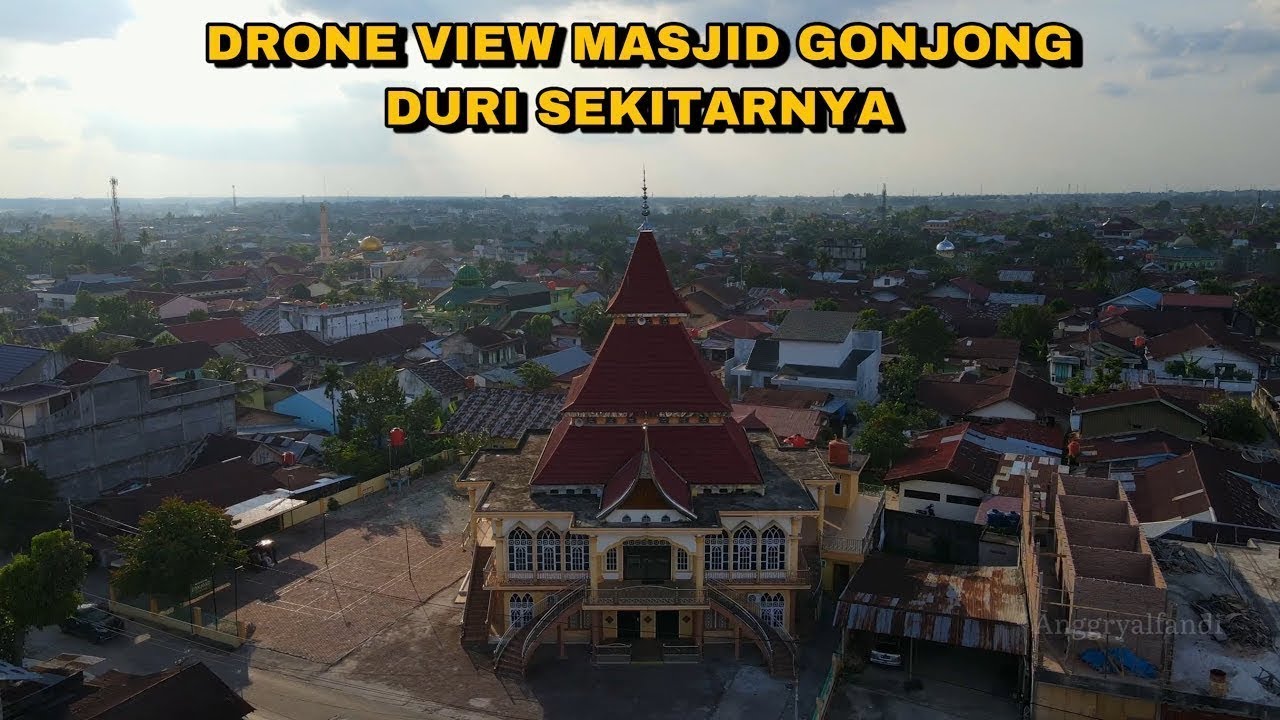 DRONE VIEW MASJID GONJONG DURI | BENGKALIS RIAU - YouTube