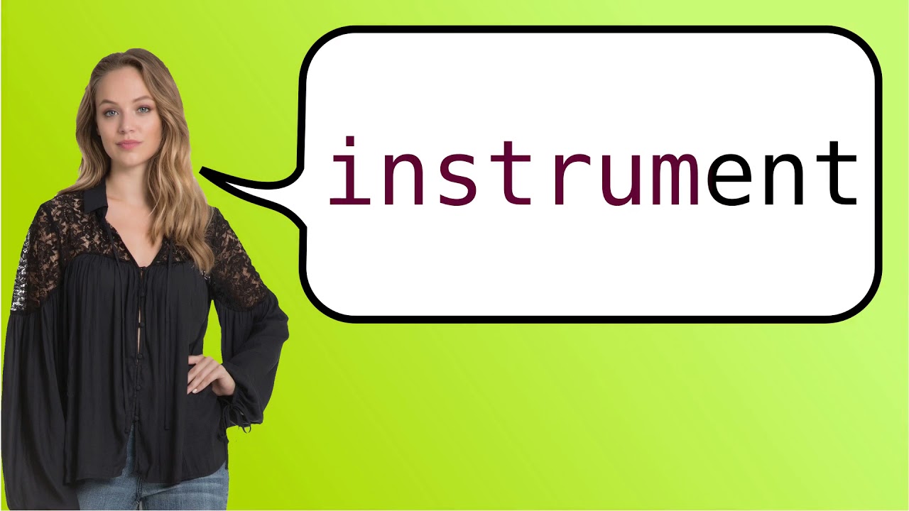 How to say 'instrument' in French? - YouTube