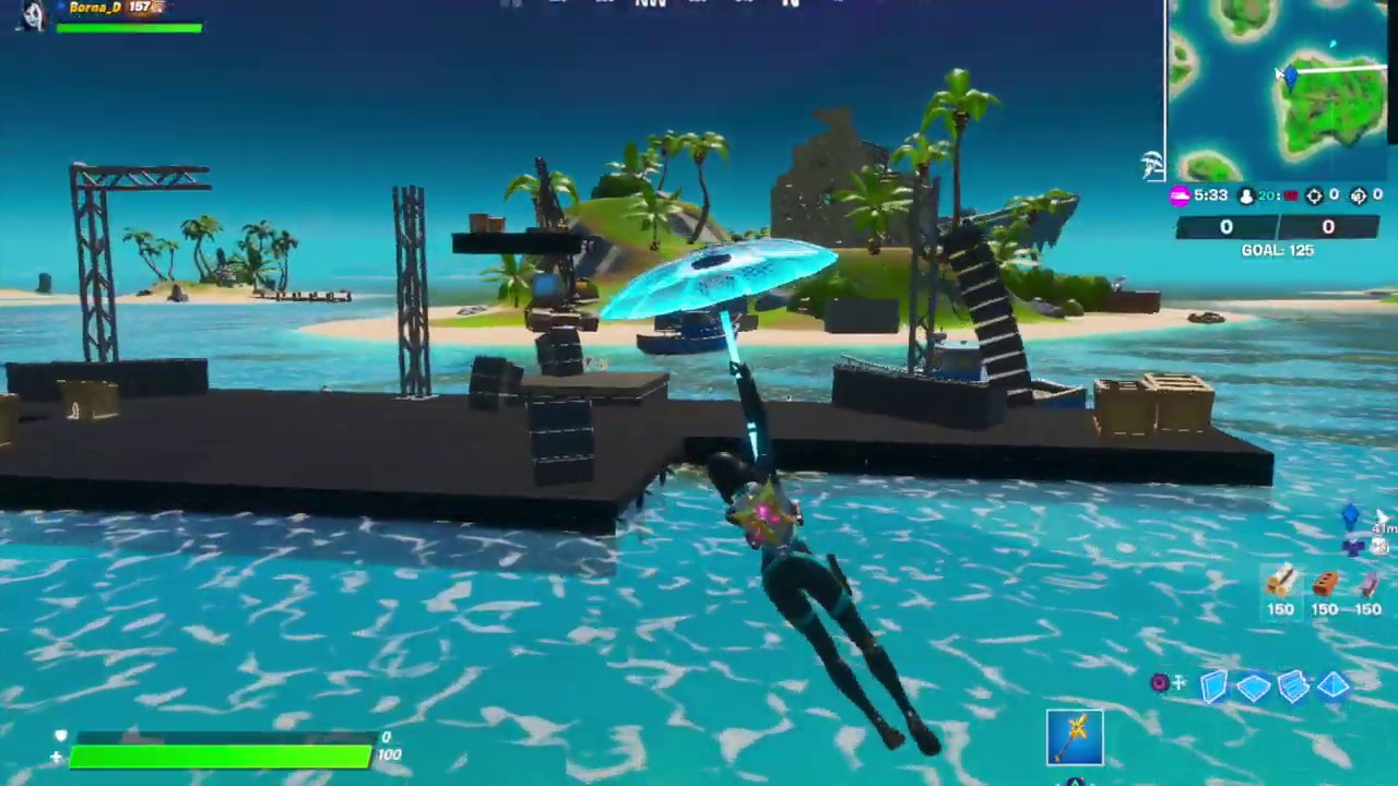 Fortnite Travis Scott live event stage is almost built! - YouTube