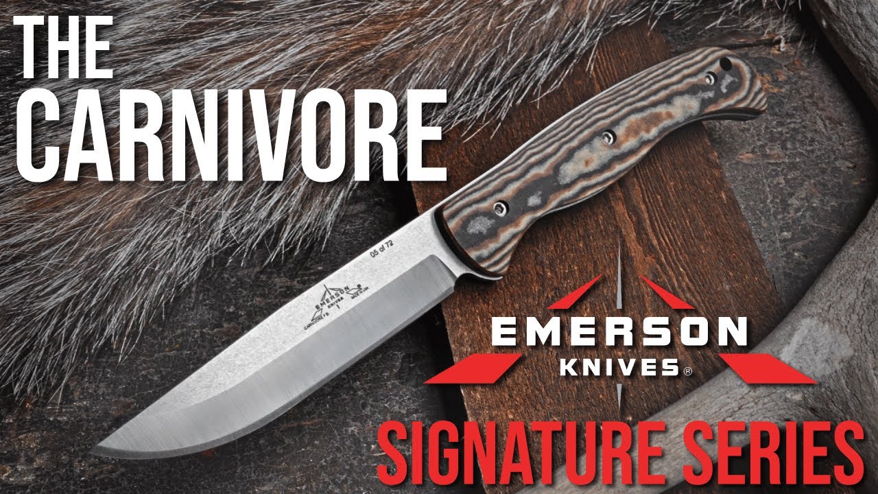 The Emerson Knives Signature Series - Carnivore Fixed Blade Knife - YouTube
