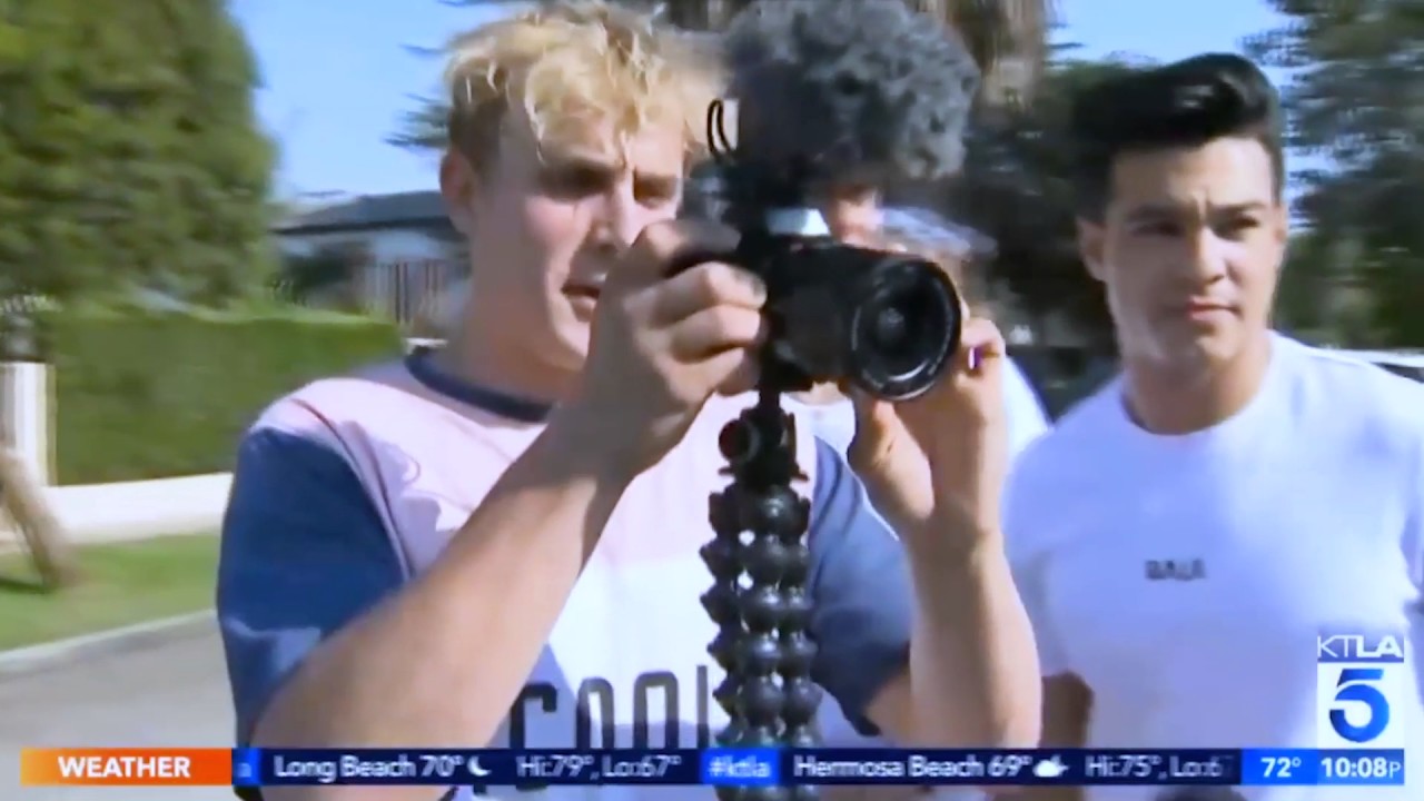 Jake Paul and TEAM 10 TERRORIZE Neighbors, Taunt Local News | What's ...