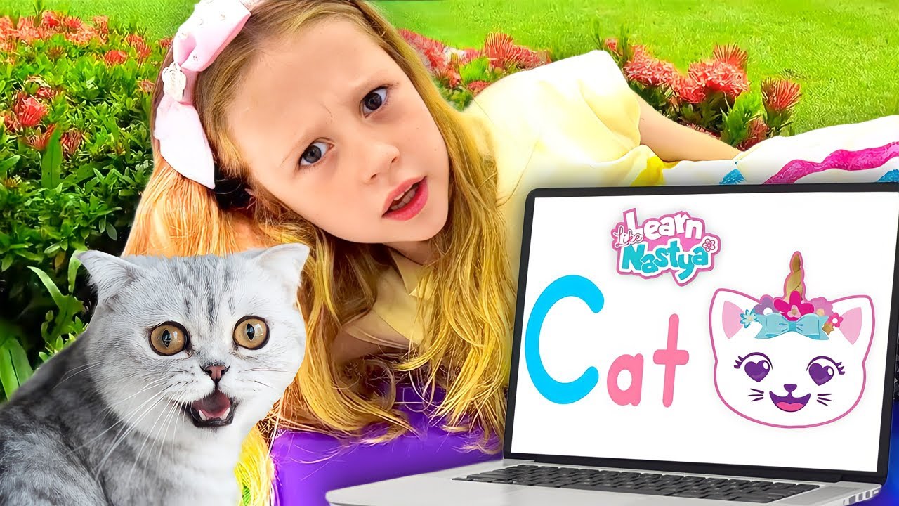Nastya is teaching a friend. Cool game for kids from Nastya - YouTube