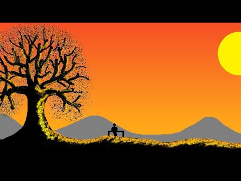 How to create a tree in ms paint एमएस पेंट में पेड़ कैसे बनाए #ms # ...