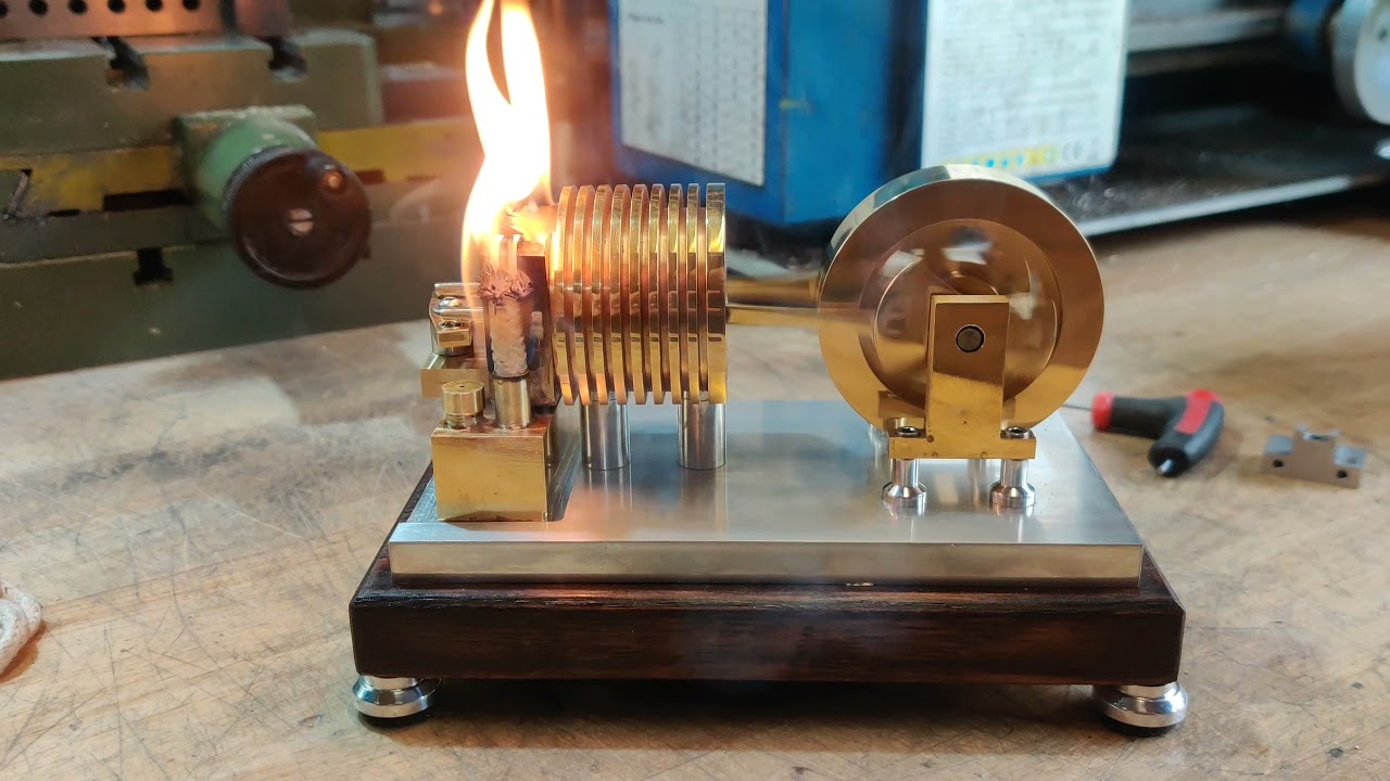 Twin Cylinder Flame Licker Engine - YouTube
