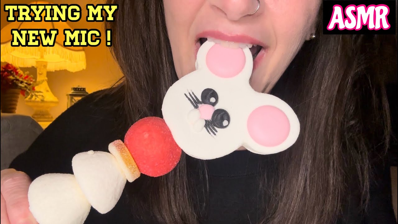 ASMR First time trying out my NEW MIC! | ASMR MARSHMALLOW CANDY STICK ...
