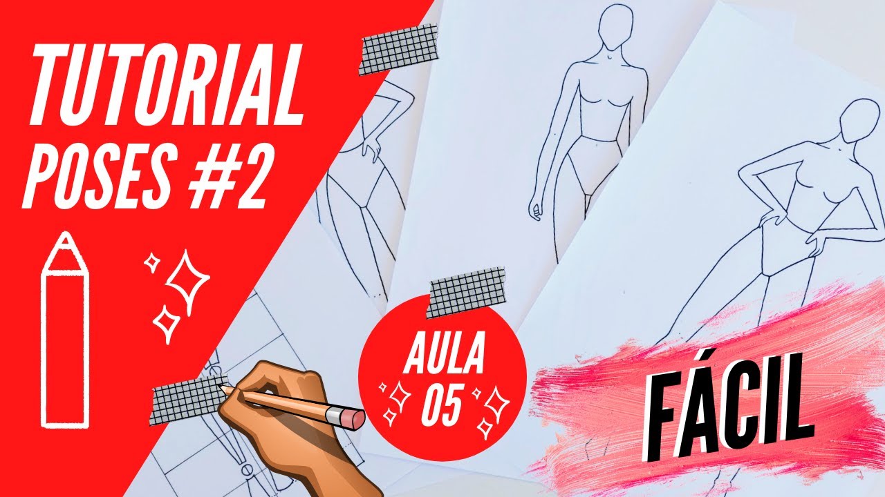 AULA 05 | COMO DESENHAR POSES DIFERENTES | CROQUI DE MODA | JOESLLEY ...