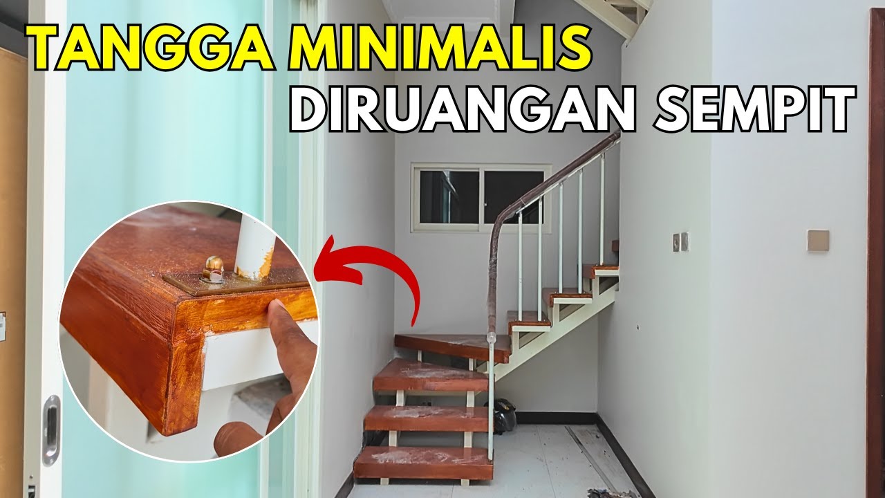 Pemasangan Tangga Modern dengan Pegangan PVC & Finishing Kaslifloor ...