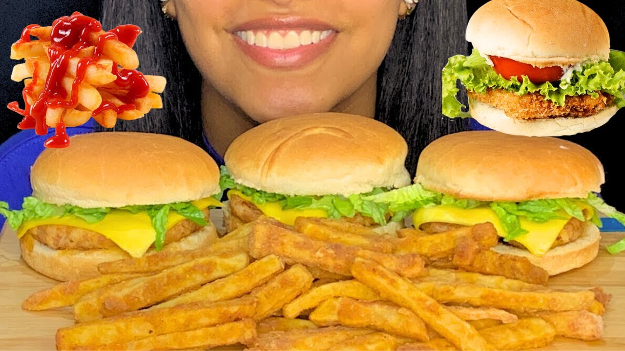 ASMR MOST POPULAR FOOD FOR ASMR CHICKEN SANDWICHES Popeyes, KFC, Chick ...