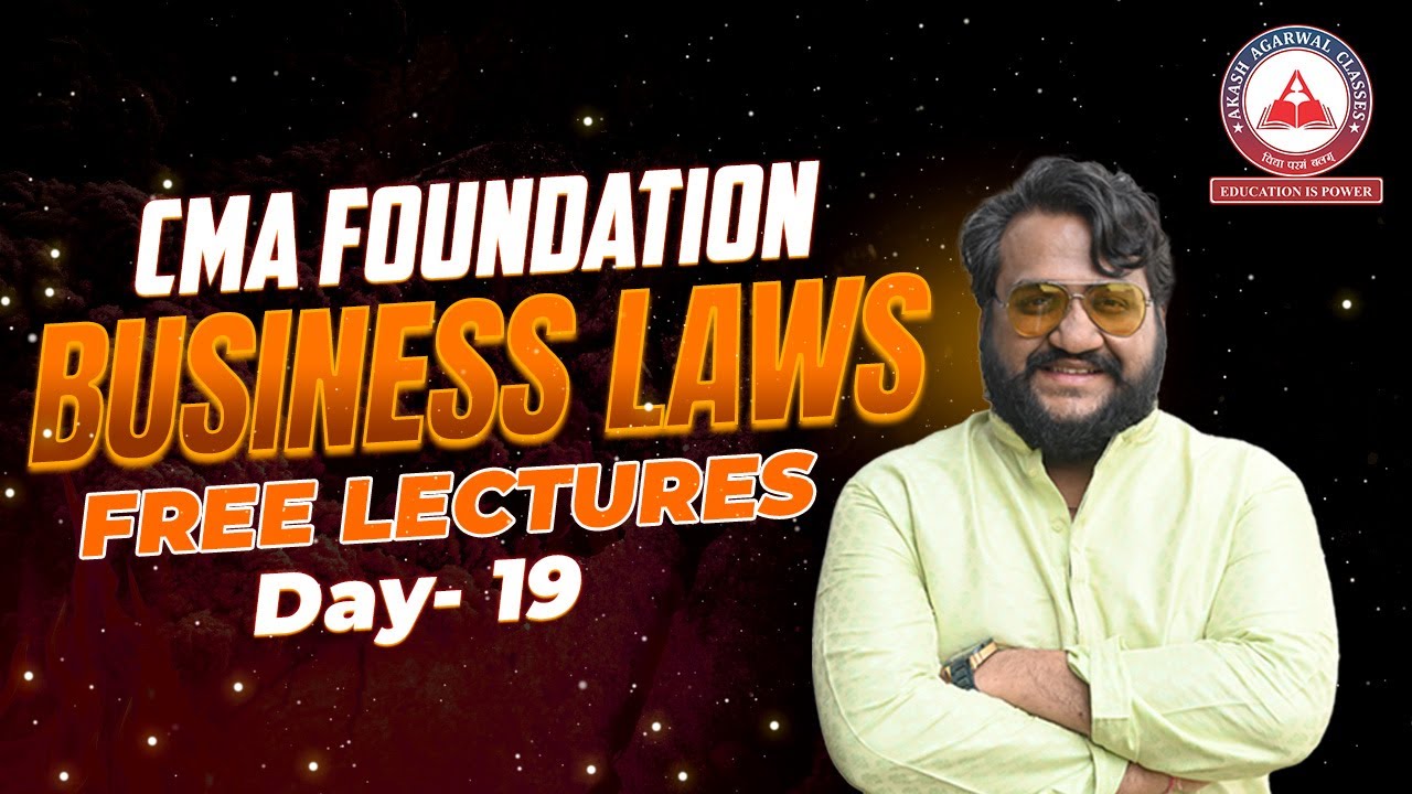 Big Announcement- CMA Foundation Law Free Lectures| SB4 | Akash Agarwal Classes - YouTube