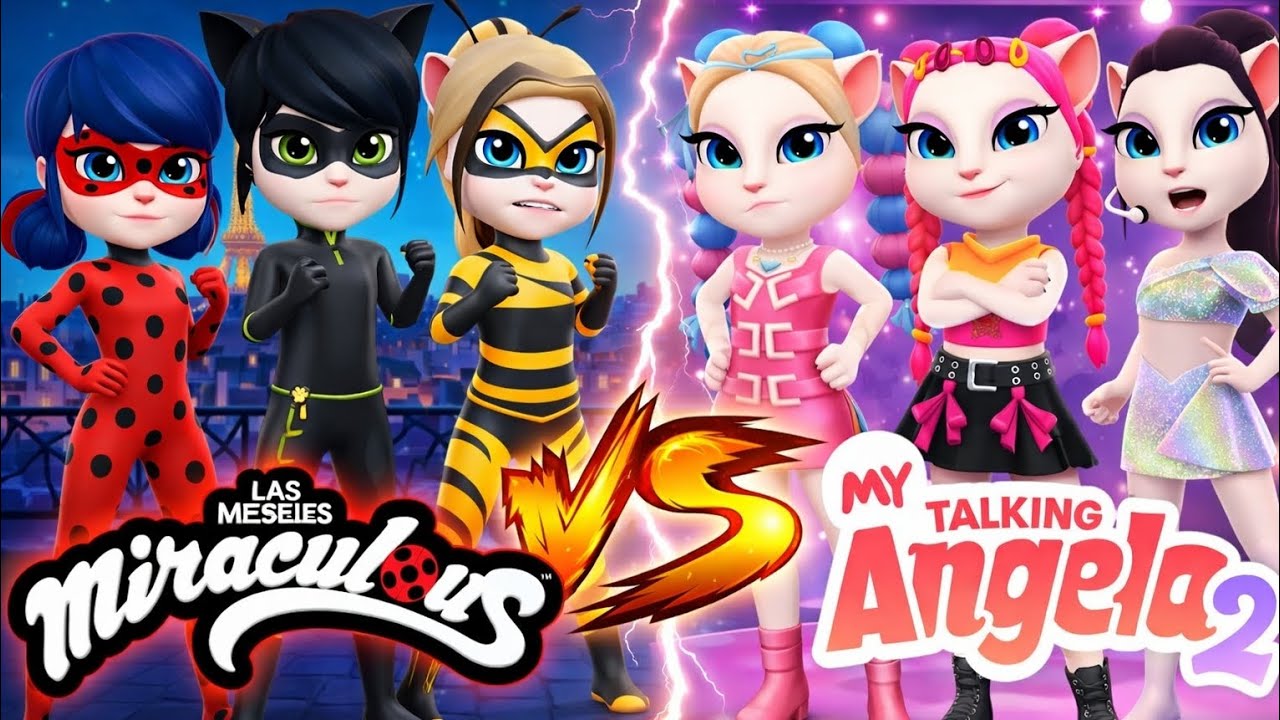 Miraculous vs My Talking Angela 2 😱 EPIC 3D BATTLE! - YouTube