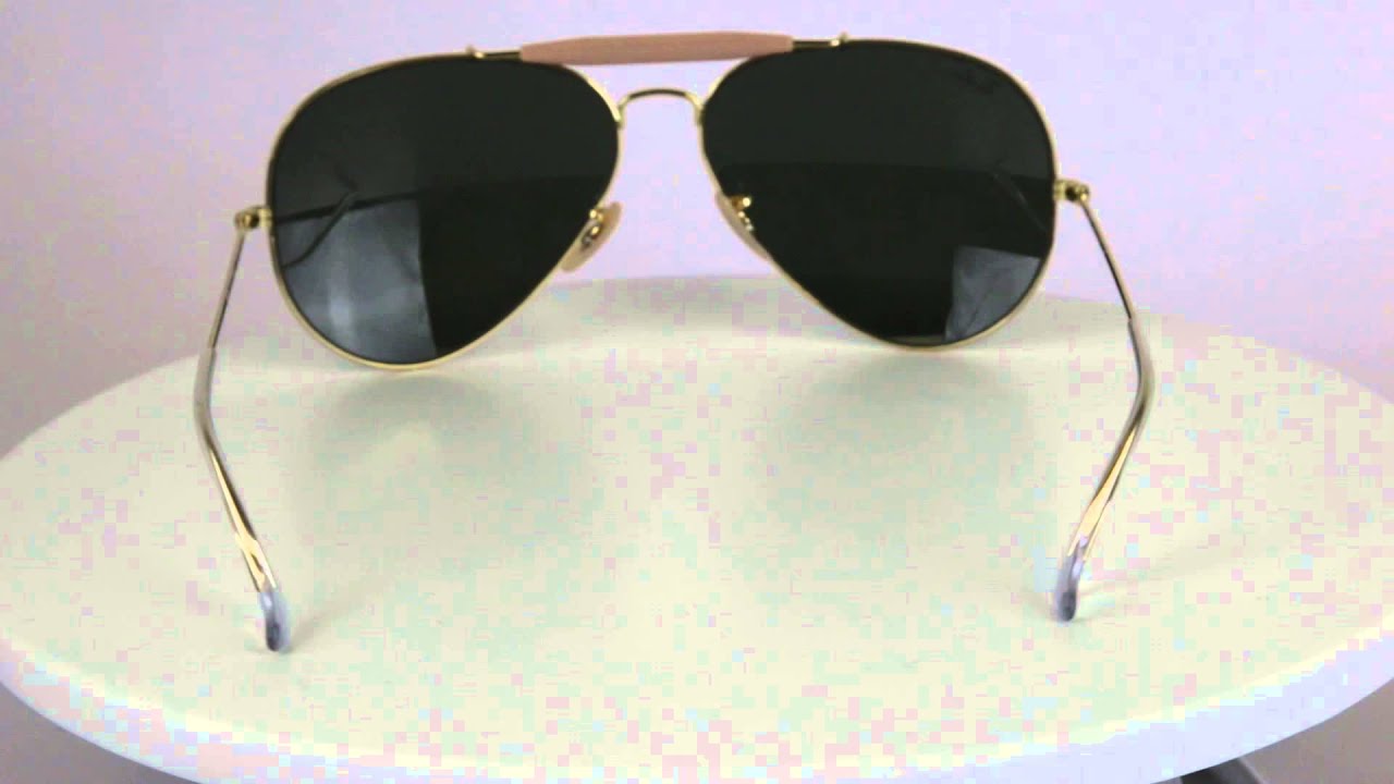Ray Ban RB3029 Outdoorsman Aviator Sunglasses - YouTube