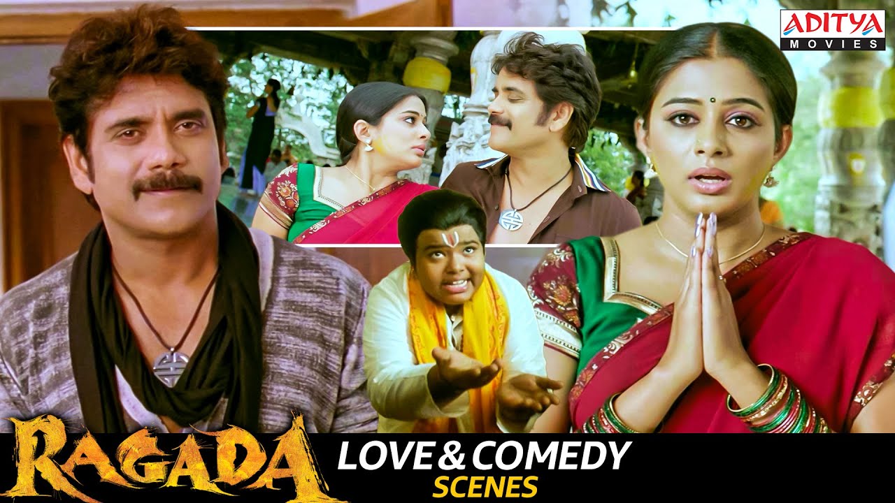Ragada Movie Love & Comedy Scenes | Hindi Dubbed Movie | Nagarjuna ...