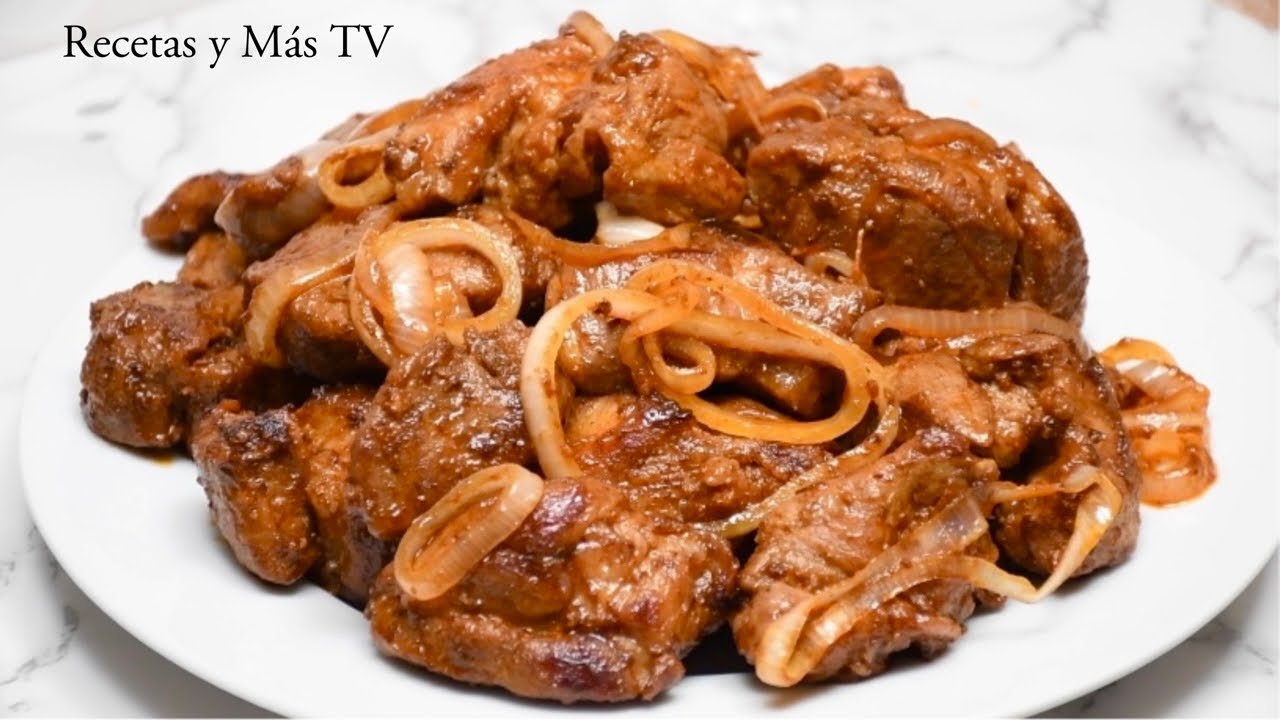 Cerdo Encebollado tiernito y sabroso - YouTube