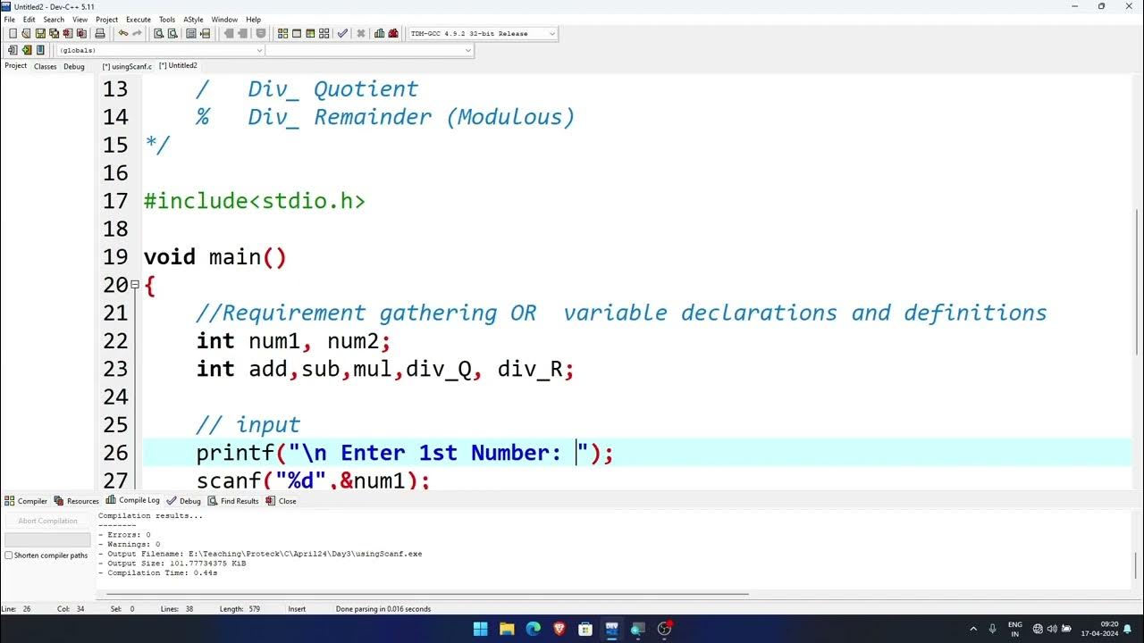 Simple Integer Calculator [C Programming] - YouTube