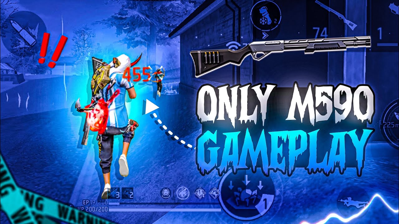 Only Gameplay M590 || Free Fire But Only New Shotgun Game Challenge 😎 ...