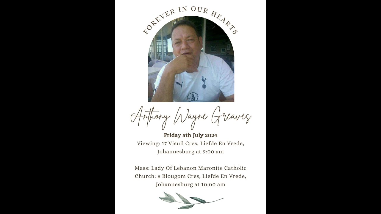 Funeral of Anthony Greaves - YouTube