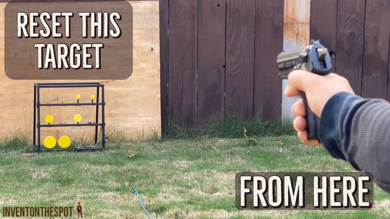AIRGUN TARGET with RESET Lever - How to Make - YouTube