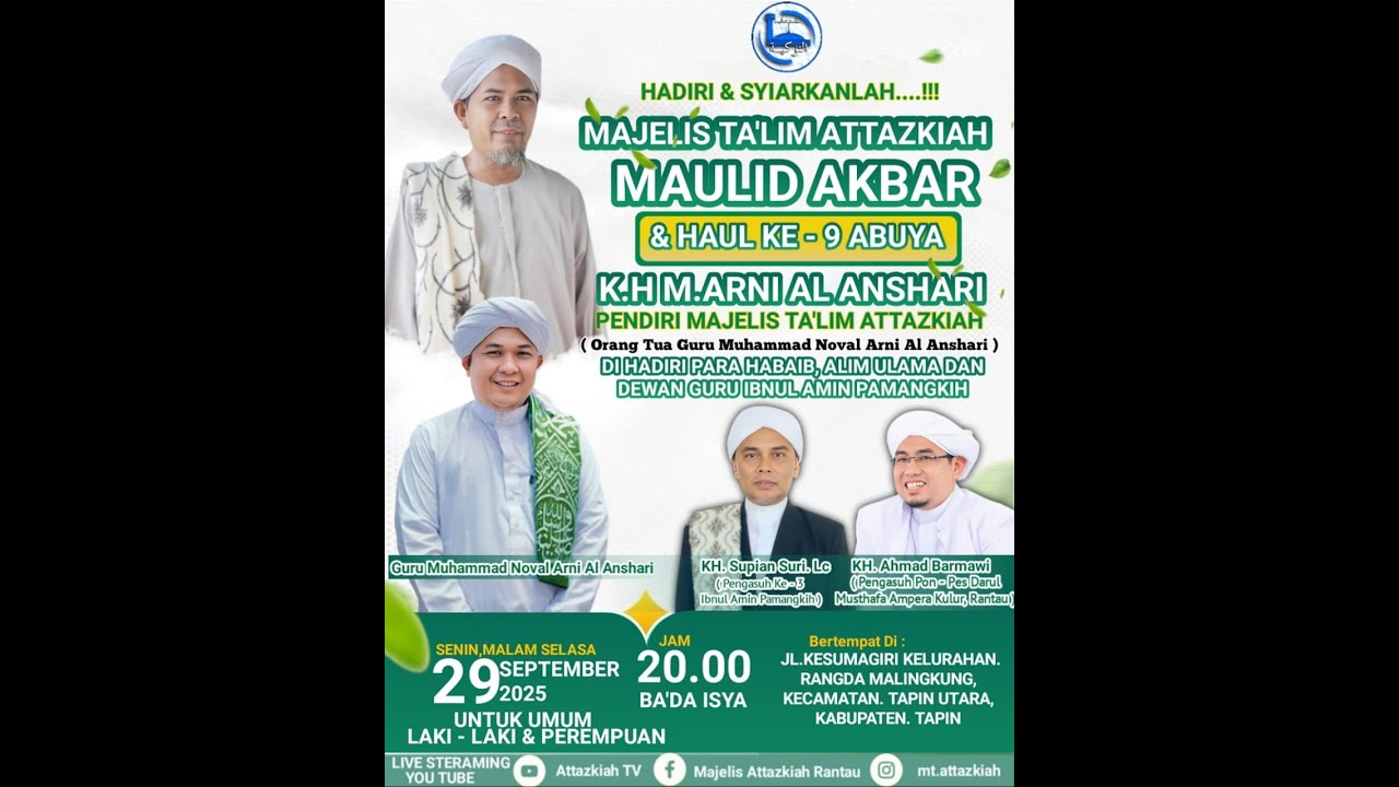 🔴[LIVE] MAULID AKBAR & HAUL KE-9 K.H M.ARNI AL ANSHARI PENDIRI MAJELIS ...