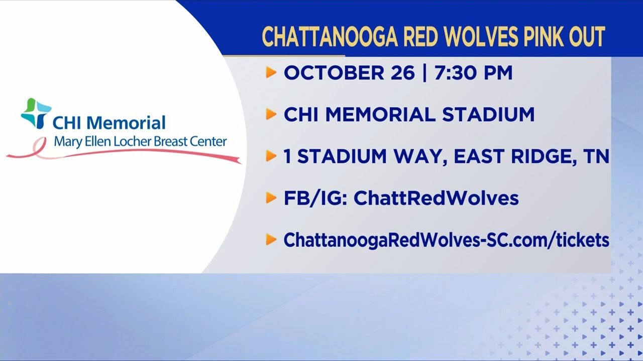 3 Plus Your Community- Chattanooga Red Wolves Pink Out - YouTube