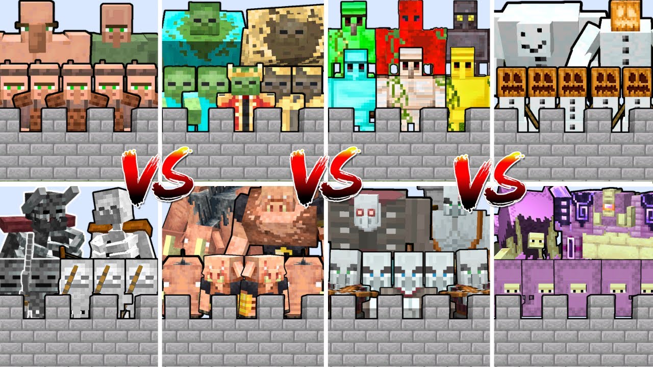MOB ARMY CASTLES TOURNAMENT | Minecraft Mob Battle 1.19.2 - YouTube