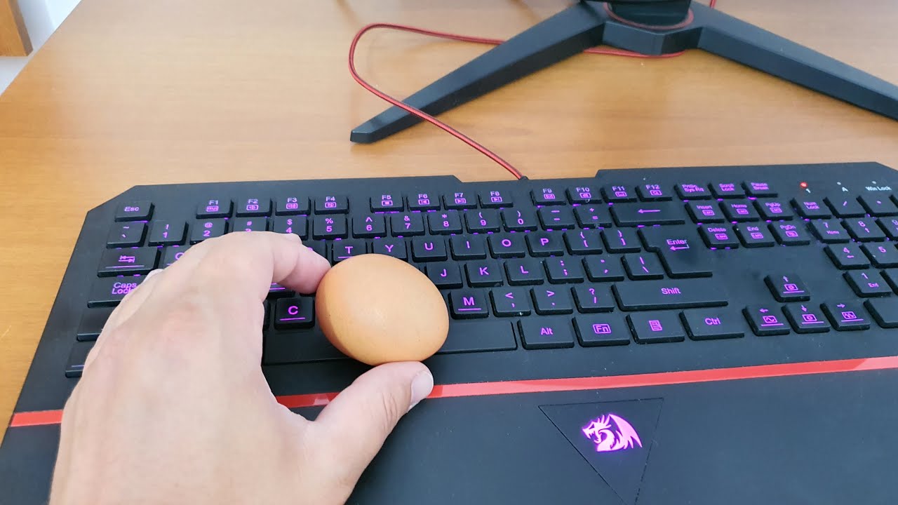 How to press spacebar with egg - YouTube