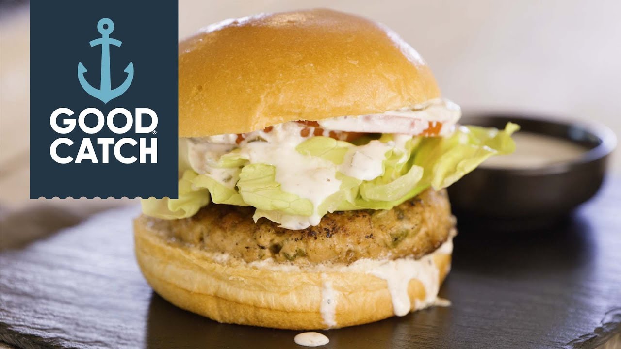 GOOD CATCH Classic Fish Burger with Horseradish Tartar Sauce 1min ...