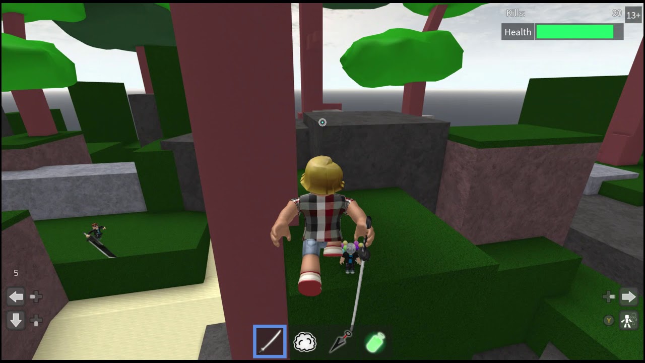 Roblox - Be A Parkour Ninja (PVP) {12} Health Potions Now! - YouTube
