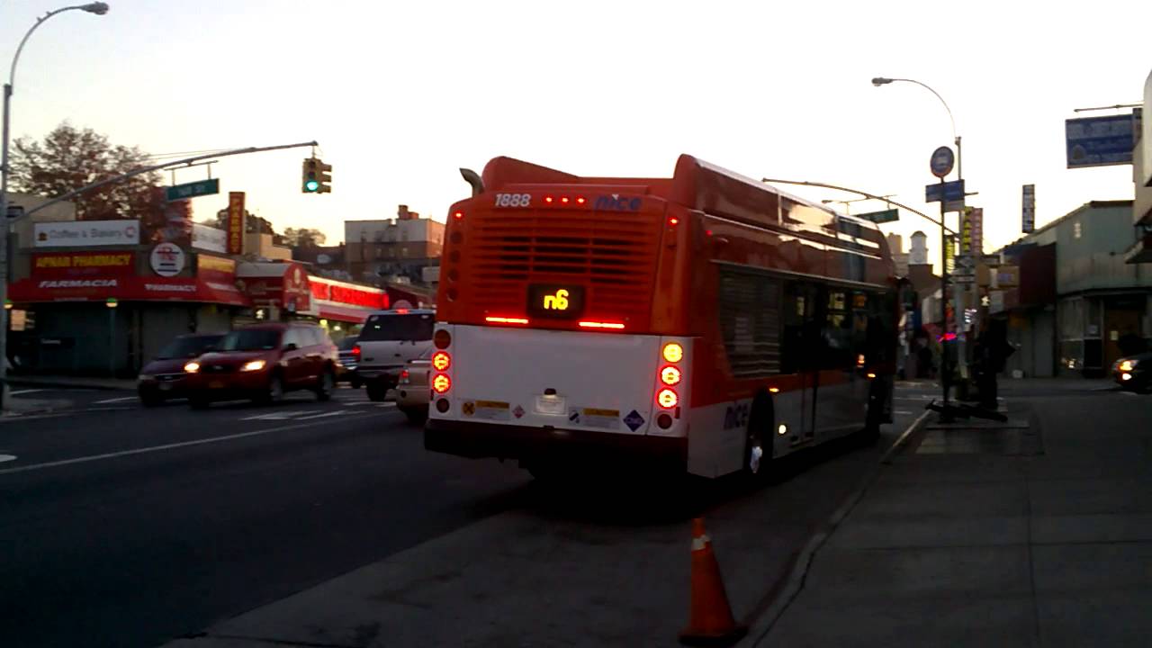 Nice Bus: 1888 New Flyer XN40 CNG on n6 - YouTube