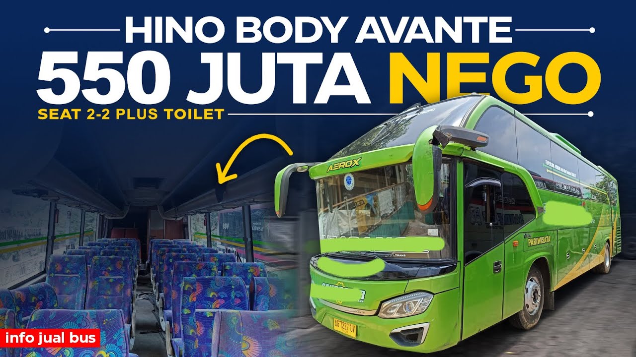 DIJUAL 550 JUTA NEGO : Hino R260 Body Avante HDD Seat 2-2 Plus Toilet Murah Banget - YouTube