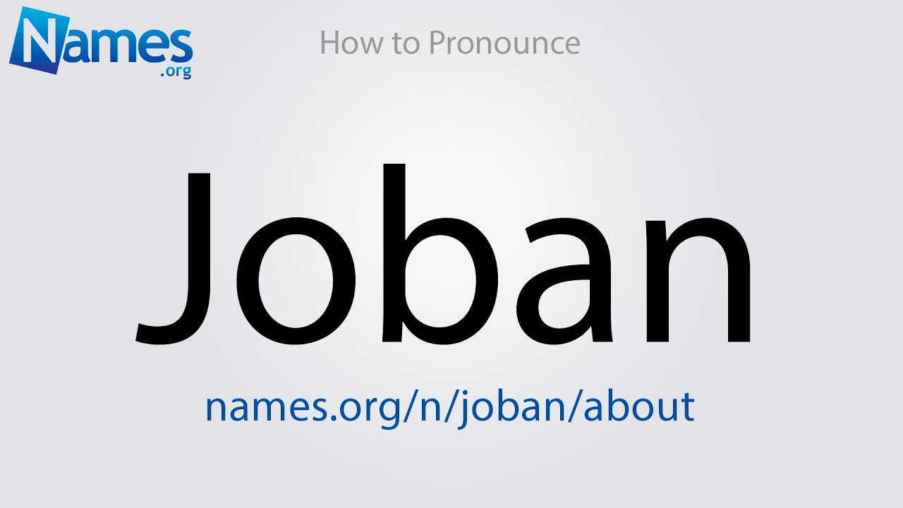 How to Pronounce Joban - YouTube