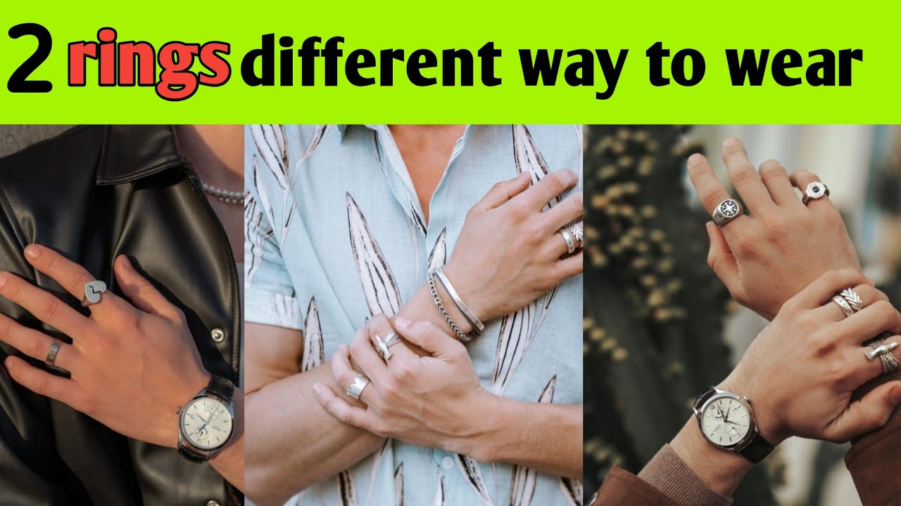 2 rings different way to wear|| best design of men rings|| outfit by ...