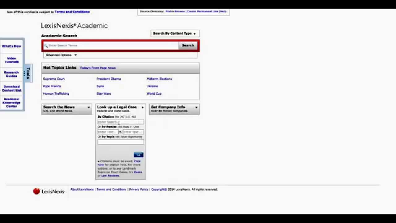 Lexis Nexis tutorial Part 1 - YouTube