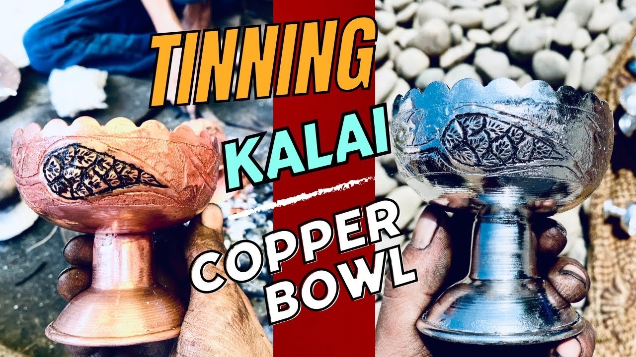 Applying 🔥Tin Coating Copper Bowls With Hand#tinning - YouTube