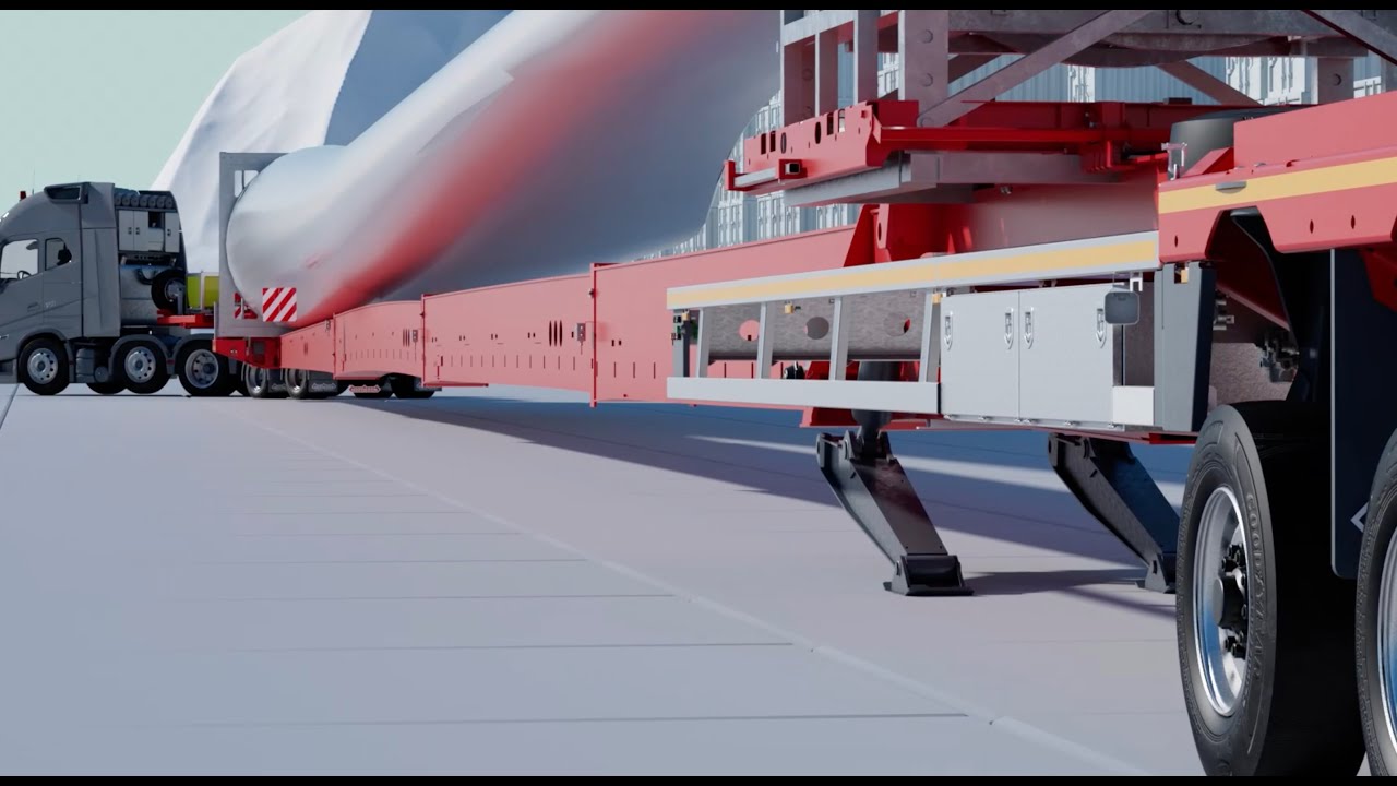 Super Wing Carrier XL | trailer explanation | Wind Turbine Transport ...