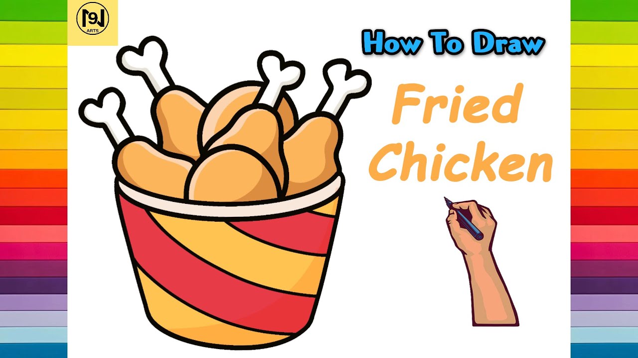How to Draw Fried Chicken Bucket - YouTube