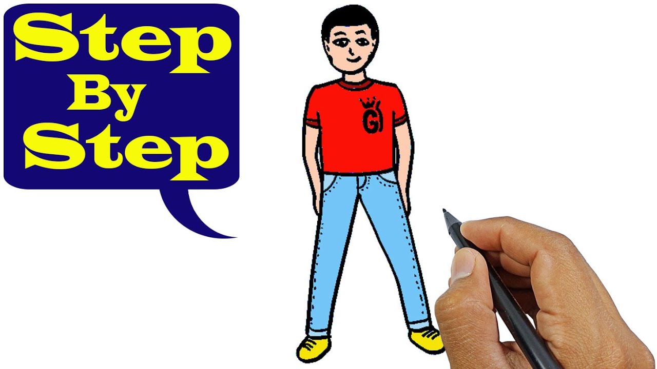 How to draw a person for beginners step by step easy easy tutorial ...