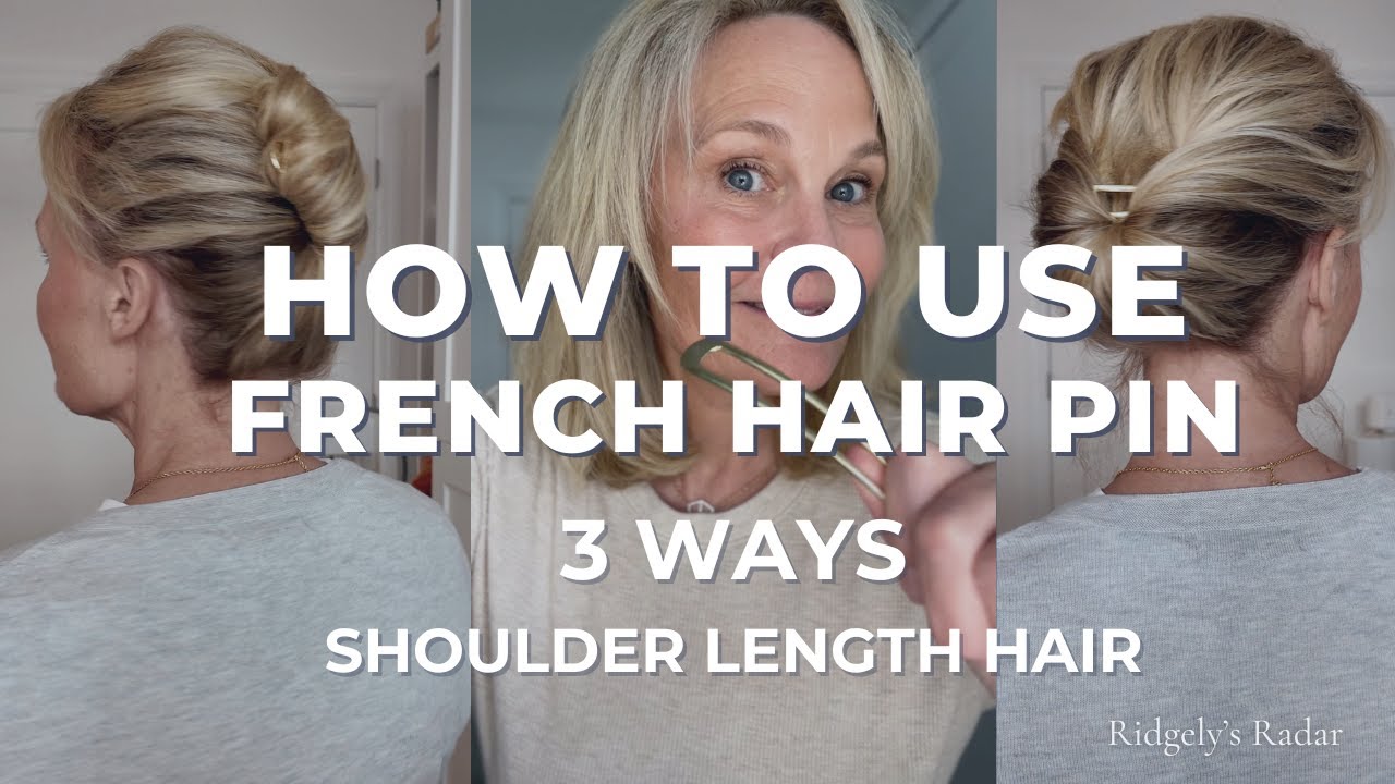 How to use French Hair Pin 3 Ways | shoulder length hair ( Easy ...