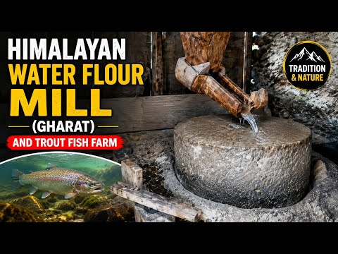 Himalayan Water Flour Mill (Gharat) and Trout Fish Farm - YouTube