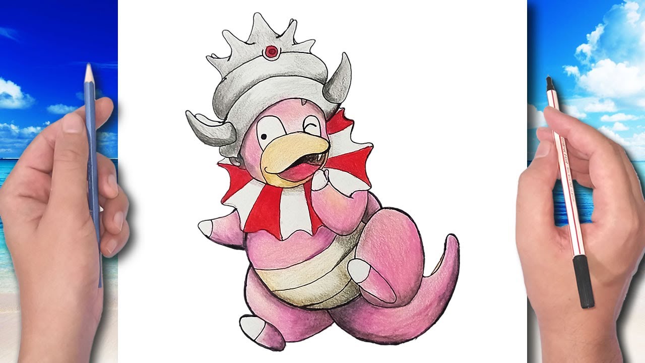 Como desenhar Pokémon Slowking 👑 How to draw Slowking - YouTube