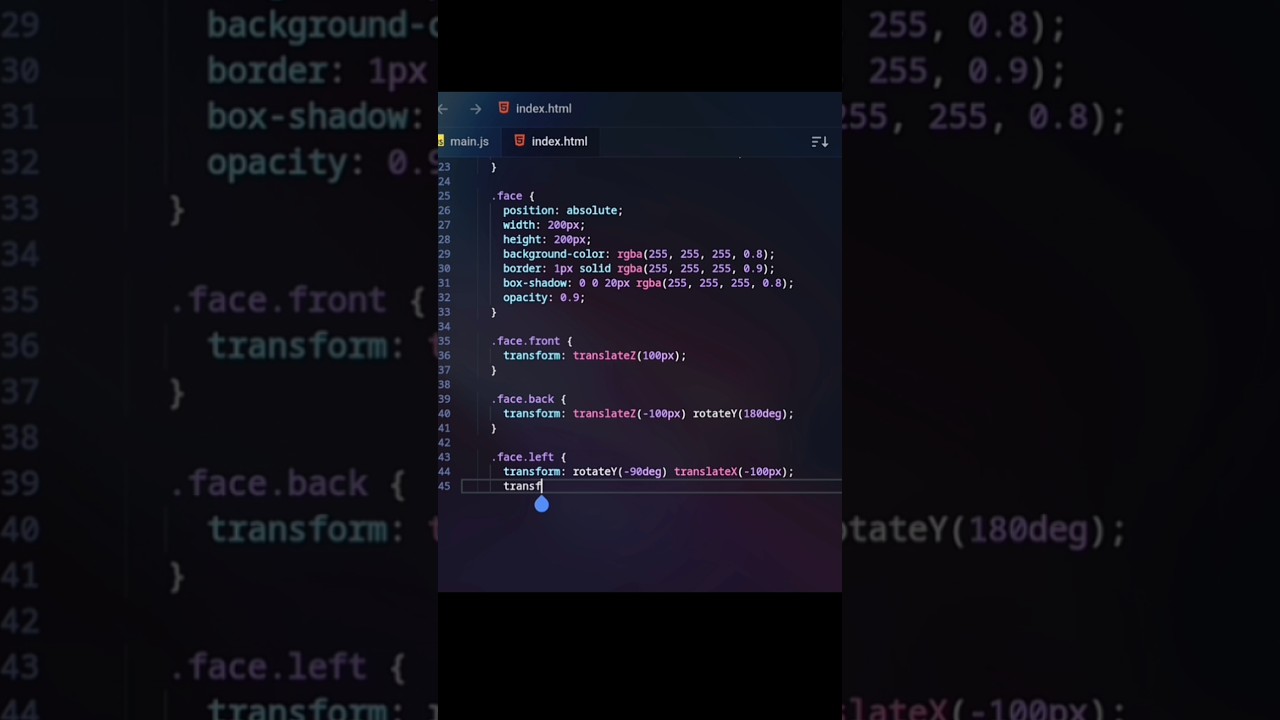 3d Glowİng Cube Codİng Html Css Js Youtube