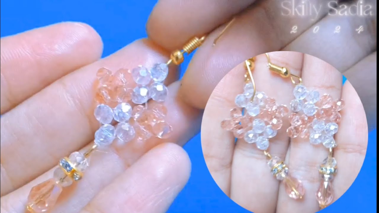 Beads jewelry making for beginners| beaded earrings making tutorial @Skilly-sadia1 - YouTube