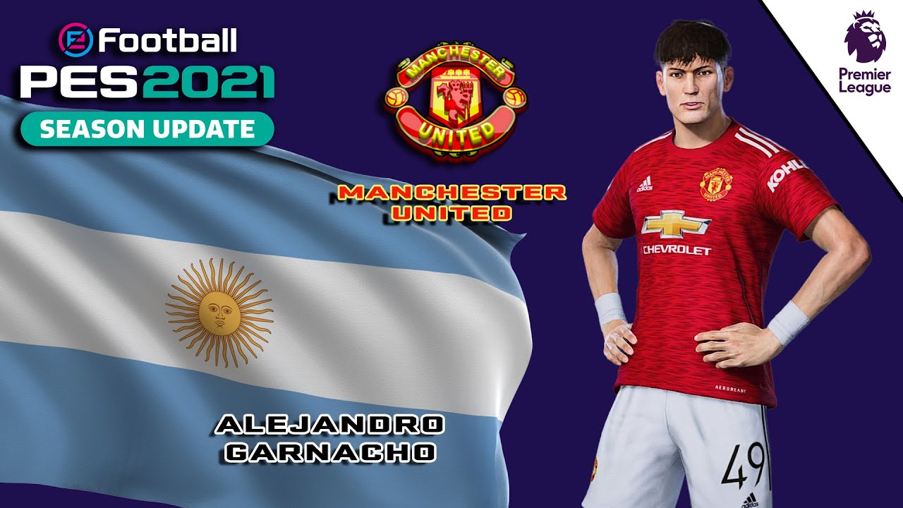 ALEJANDRO GARNACHO face+stats (Manchester United) How to create in PES ...