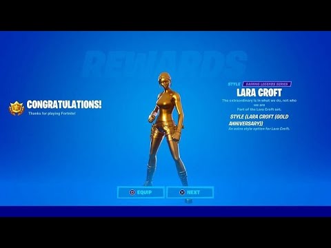 How to get Golden Lara Croft style in Fortnite. - YouTube