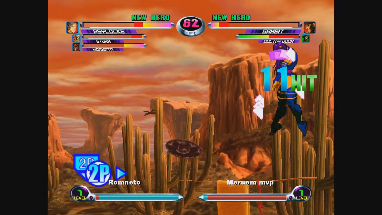 MvC2: Gambit 4x Kinetic Card to Royal Flush combo by Capone - YouTube