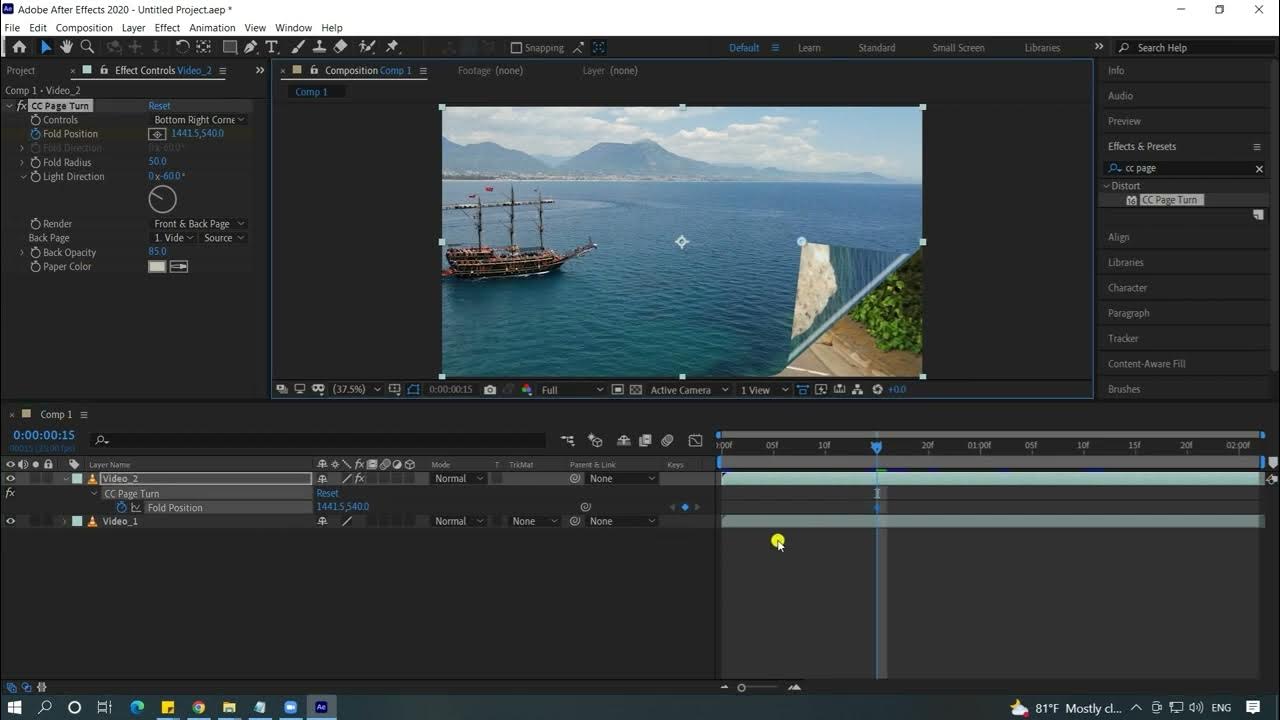 How to do Page Turn Effect in Adobe After Effects | Just Rise Academy ...