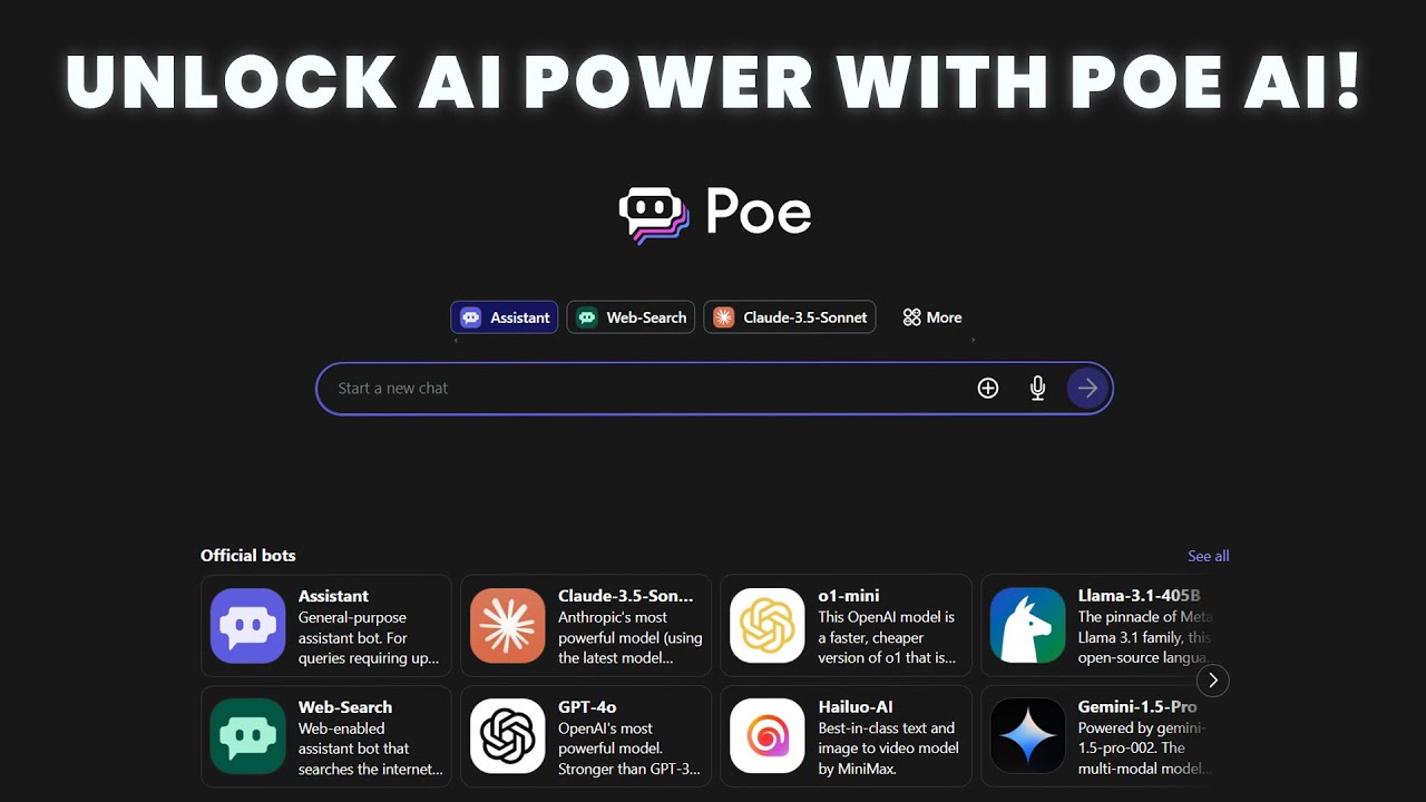 Meet the AI That Can Do EVERYTHING! 🚀 | Poe AI Explained! - YouTube