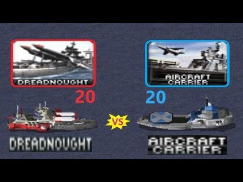 Dreadnought vs Aircraft Carrier - Red Alert 2 - YouTube