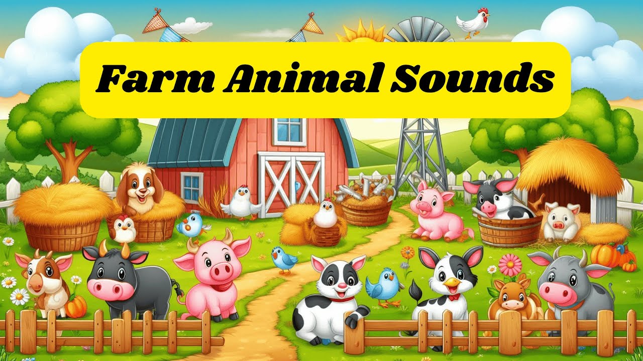 Farm Animal Sounds Song for Kids|| Learn Animal Sounds with Fun Songs ...