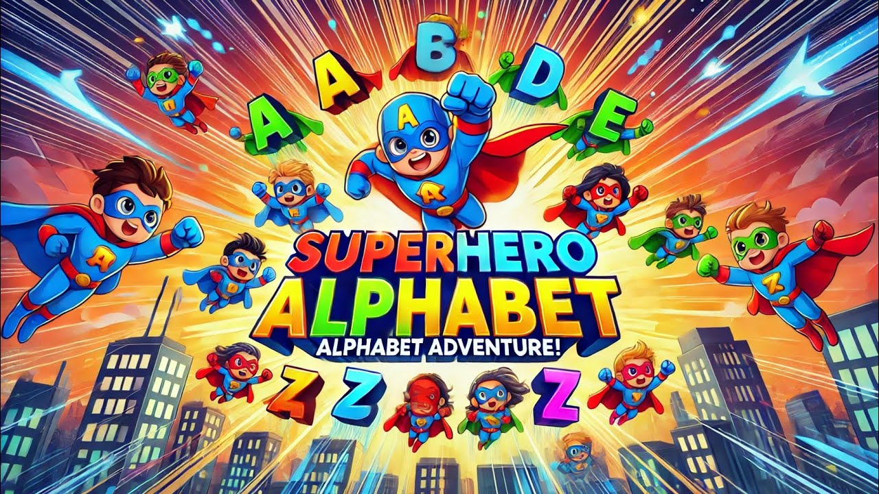 🦸‍♂️ Superhero Alphabet Adventure! 🔤 | Fun Learning Rhyme for Kids ...
